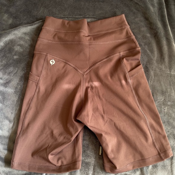 POPFLEX | Shorts | Nwot Popflex Tie Waste Biker Shorts | Poshmark